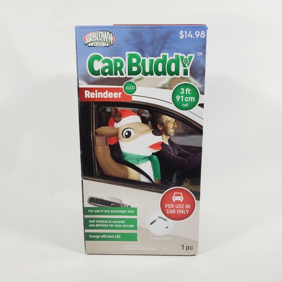 Gemmy | Holiday | Gemmy Car Buddy Reindeer Airblown Inflatable 3ft Tall ...